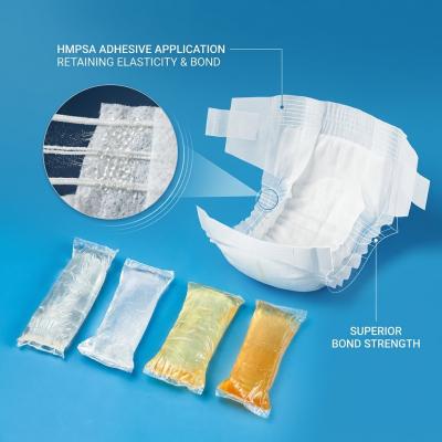 China Hot Melt Pressure Sensitive Adhesive for Baby Diapers Eco-Friendly Skin Safe for sale