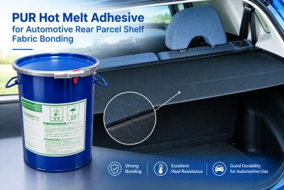 China Moisture Curing Reactive Automotive PUR Hot Melt Adhesive for Rear Parcel Shelf Fabric Nonwoven Lamination for sale
