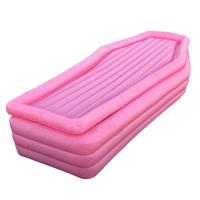 China Customized PVC Inflatable Coffin Swimming Pool Float 180cm Long 0.25mm Thickness for sale