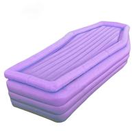 China Customized PVC Inflatable Coffin Swimming Pool Float 180cm Long 0.25mm Thickness for sale
