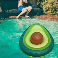 China Inflatable Green Avocado Pool Float 160x125cm PVC Water Buoy Toy for Pool Fun for sale