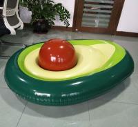 China Inflatable Green Avocado Pool Float 160x125cm PVC Water Buoy Toy for Pool Fun for sale