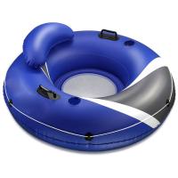 China Customized Heavy Duty Inflatable Pool Float for Adults 53cm PVC River Tube for sale