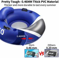 China Customized Heavy Duty Inflatable Pool Float for Adults 53cm PVC River Tube for sale