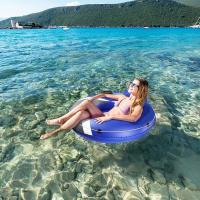 China Customized Heavy Duty Inflatable Pool Float for Adults 53cm PVC River Tube for sale