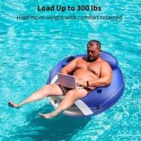 China Customized Heavy Duty Inflatable Pool Float for Adults 53cm PVC River Tube for sale