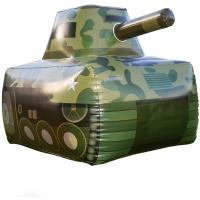 China Customized PVC Inflatable Battle Tank Toy for Kids Birthday Party 15kg for sale