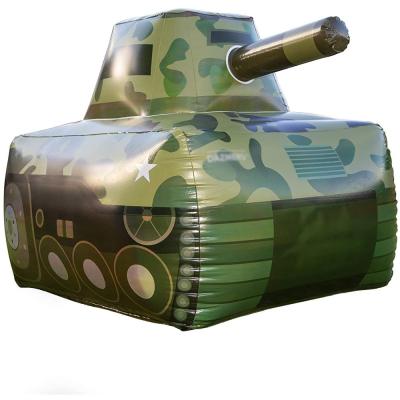 China Customized PVC Inflatable Battle Tank Toy for Kids Birthday Party 15kg for sale