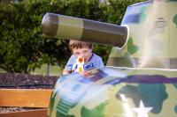 China Customized PVC Inflatable Battle Tank Toy for Kids Birthday Party 15kg for sale