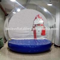 China Inflatable Snow Globe Photo Booth Transparent Bubble Tent 10ft Christmas Decoration for sale