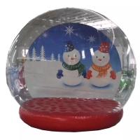 China Inflatable Snow Globe Photo Booth Transparent Bubble Tent 10ft Christmas Decoration for sale