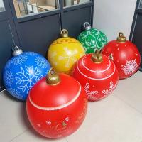 China LED Christmas Decoration Balloons 60cm PVC Outdoor Inflatable Custom Logo for sale