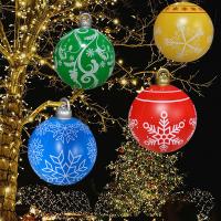 China LED Christmas Decoration Balloons 60cm PVC Outdoor Inflatable Custom Logo for sale
