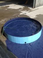 China Customizable Inflatable Pet Bathtub 80x20cm PVC Dog Bath Tub for Indoor Outdoor Use for sale
