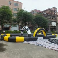 China Customized quality inflatable racing track  for bumper car race track kart race for sale