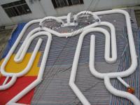 China Custom Inflatable Racing Track 13x13m for Bumper Car and Kart Race Events for sale