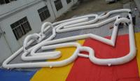 China Custom Inflatable Racing Track 13x13m for Bumper Car and Kart Race Events for sale