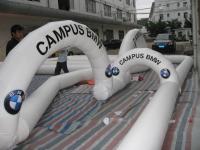 China Custom Inflatable Racing Track 13x13m for Bumper Car and Kart Race Events for sale