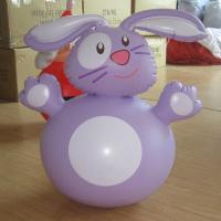China Custom PVC Inflatable Rabbit Tumbler Toy 1.1m for Kids Party Promotion for sale
