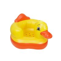 China Pvc Yellow quacker Bath Learning Seat Inflatable kids Chair for sale
