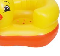 China Pvc Yellow quacker Bath Learning Seat Inflatable kids Chair for sale