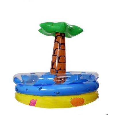 China Inflatable PVC Palm Tree Cooler Ice Bucket Drink Holder 36x27cm Custom Logo for sale