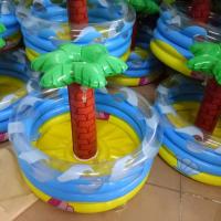 China Inflatable PVC Palm Tree Cooler Ice Bucket Drink Holder 36x27cm Custom Logo for sale