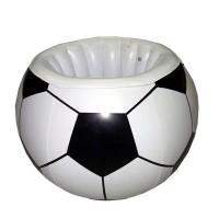 China Custom PVC Inflatable Football Cooler Beverages Ice Bucket 60cm 0.25mm for sale