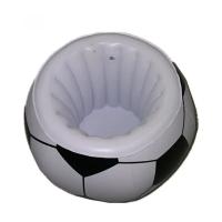 China Custom PVC Inflatable Football Cooler Beverages Ice Bucket 60cm 0.25mm for sale