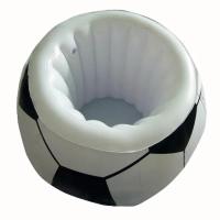 China Custom PVC Inflatable Football Cooler Beverages Ice Bucket 60cm 0.25mm for sale