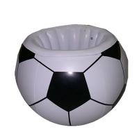 China Custom PVC Inflatable Football Cooler Beverages Ice Bucket 60cm 0.25mm for sale