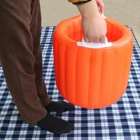 China Custom PVC Inflatable Small Ice Bucket Cooler 40x32cm for Promotional Events for sale
