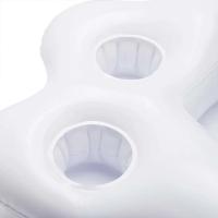 China Summer Rainbow Fun Inflatable Floating Drink Holder for Pool with Cup Holder Pool Drink Floats for sale