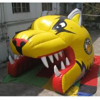 China Customized PVC Tarpaulin Inflatable Tiger Helmet Tent 7m Wide for Sport Games for sale