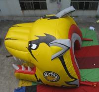 China Customized PVC Tarpaulin Inflatable Tiger Helmet Tent 7m Wide for Sport Games for sale