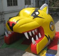 China Customized PVC Tarpaulin Inflatable Tiger Helmet Tent 7m Wide for Sport Games for sale