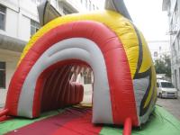 China Customized PVC Tarpaulin Inflatable Tiger Helmet Tent 7m Wide for Sport Games for sale
