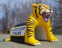 China Customized PVC Tarpaulin Inflatable Mascot Helmet Tunnel Tent 7.6m for Events for sale