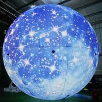 China Custom Large Inflatable Moon Ball With LED Lighting For Decoration for sale