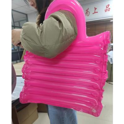 China Customized PVC Inflatable Tote Bag 38x38x10cm Reusable Shopping Satchel for Promotions for sale