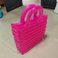 China Customized PVC Inflatable Tote Bag 38x38x10cm Reusable Shopping Satchel for Promotions for sale