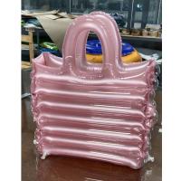 China Customized PVC Inflatable Tote Bag 38x38x10cm Reusable Shopping Satchel for Promotions for sale