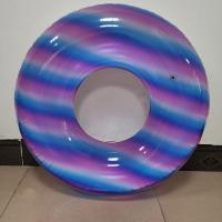 China Factory Price Clear Round Star Inflatable Glitter Pool Float Swimming Ring for sale
