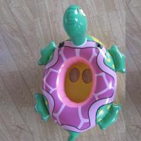 China Customized PVC Inflatable Hippopotamus and Turtle Rings 55.9cm for Kids Adults for sale