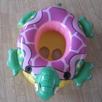 China Customized PVC Inflatable Hippopotamus and Turtle Rings 55.9cm for Kids Adults for sale