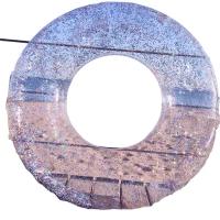 China Factory Customized PVC Inflatable swimming ring with sequins for adult for sale