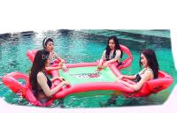 China 4-person inflatable pool floating poker table with chairs for sale