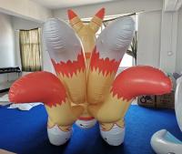 China Custom PVC Inflatable Four Tail Fox 2m Tall for Advertising Party Decoration for sale