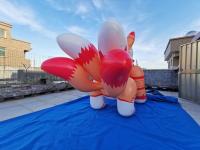 China Custom PVC Inflatable Four Tail Fox 2m Tall for Advertising Party Decoration for sale