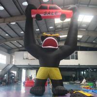 China outdoor inflatable advertising gorillas holding a car models for sale